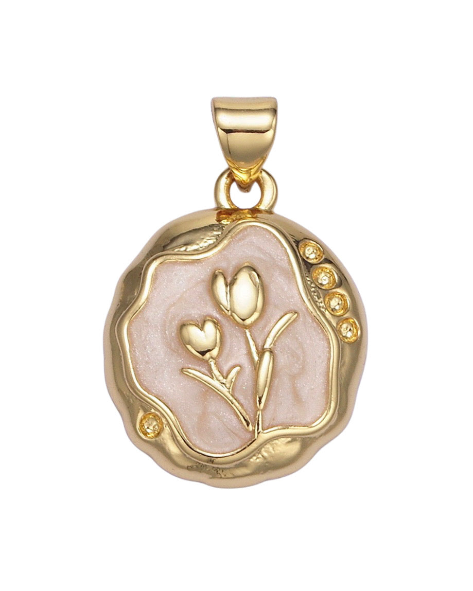 White Tulip Charm – Glowing Grace