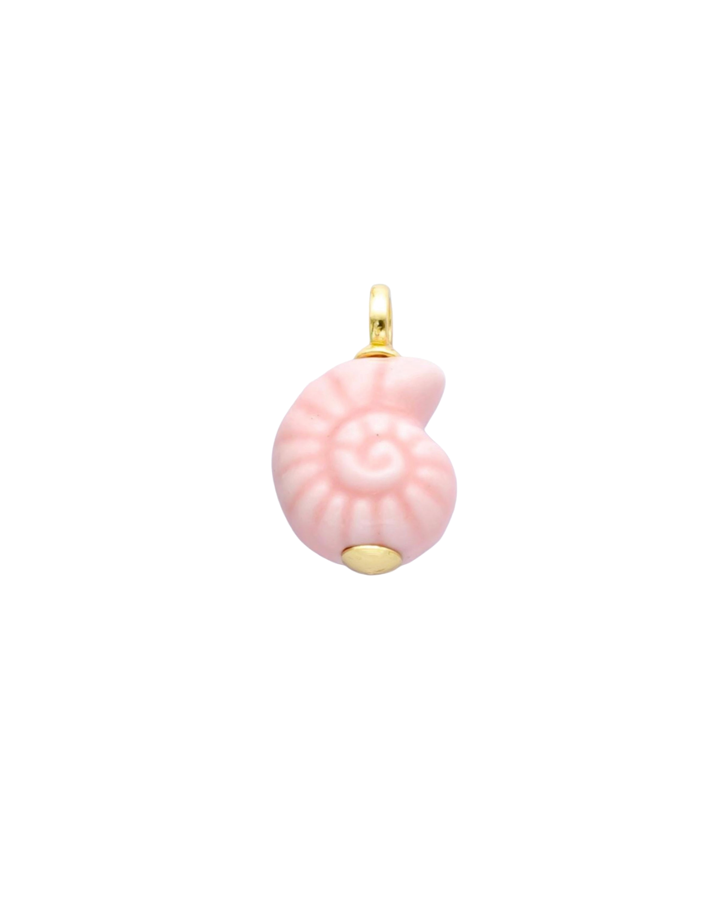 Peachy Pink Swirl Shell Charm – Glowing Grace
